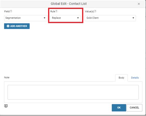 Modify Multiple Entries Via Global Edit Maximizer