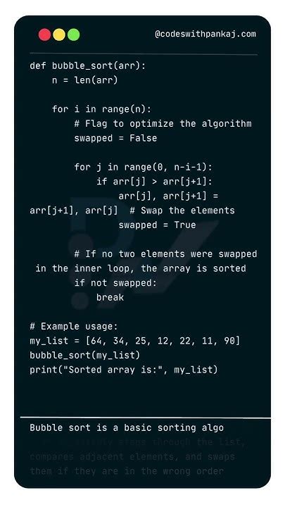 unlock python s sorting magic bubble sort simplified codemagic pythonsorting