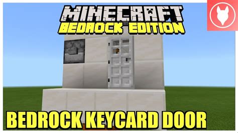 Minecraft Bedrock Bedrock Key Lock Keycard Door Tutorial Xboxmcpe