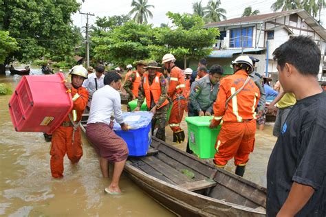 ဗန်းမော်မြို့တွင် ဧရာဝတီမြစ်ရေသည် စိုးရိမ်ရေအမှတ်အထက်သို့ ကျော်လွန်မြင့