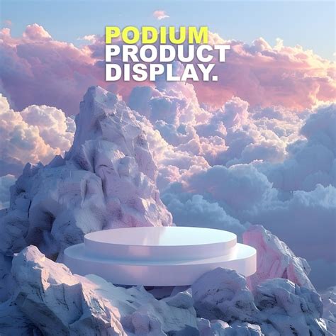 ステージ・ポディウム・シーン・ディスプレイ・モックアップ 製品プレゼンテーション用 Premium Ai生成psd