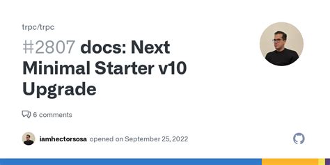 Docs Next Minimal Starter V10 Upgrade Issue 2807 Trpc Trpc GitHub
