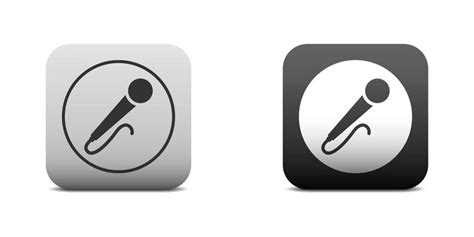 Premium Vector Microphone Icon Flat Vector Illustration