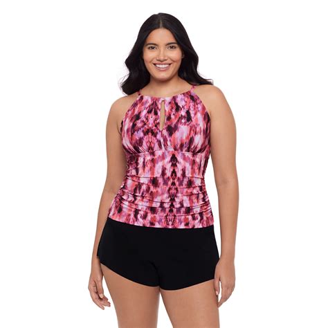 Trimshaper Chloe Tankini Swim Top Sunshower Batik