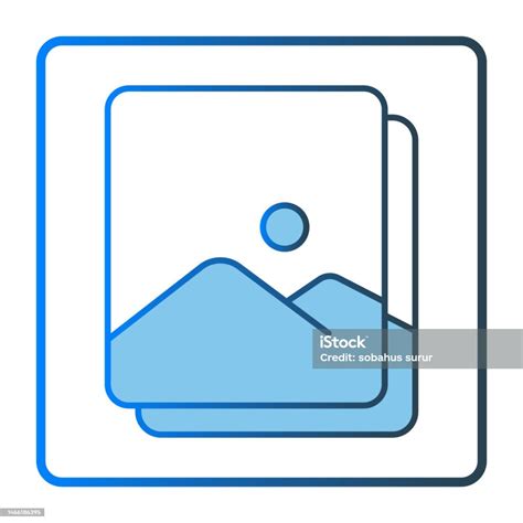 이미지 아이콘 그림입니다 멀티미디어와 관련된 아이콘입니다 선형 색상 아이콘 스타일 두 톤 아이콘입니다 간단한 벡터 디자인 편집 가능 개념에 대한 스톡 벡터 아트 및 기타