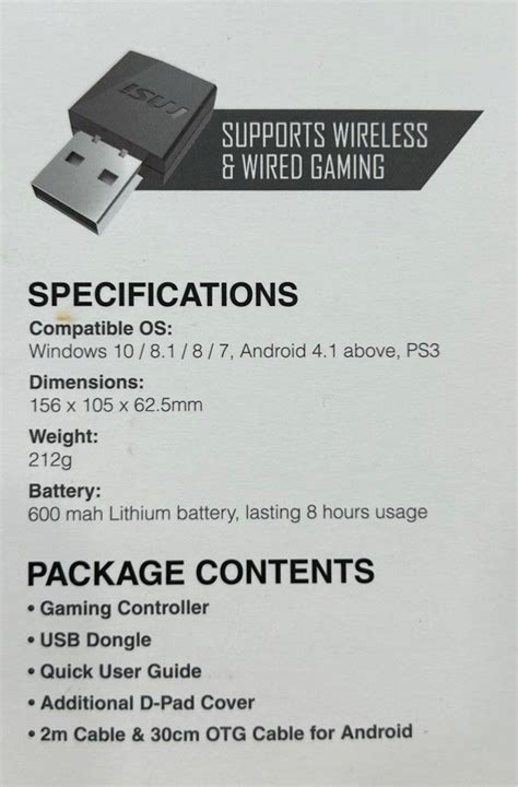 MSI Force G30 Controller, Video Gaming, Gaming Accessories, Controllers ...