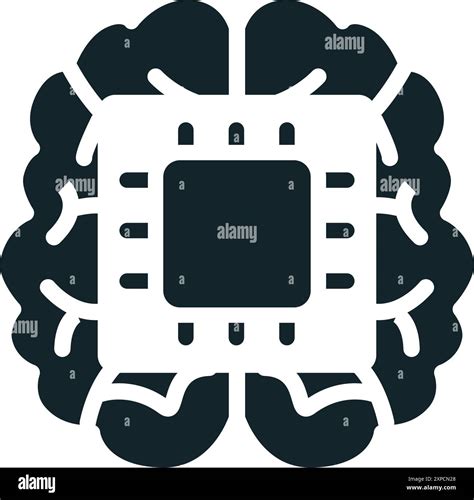 Artificial Intelligence Concept Showing Microchip Replacing Human Brain