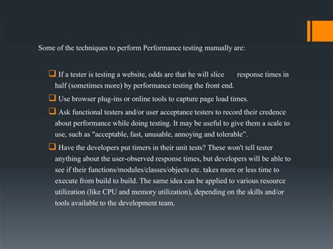 can we do performance testing manually ppt