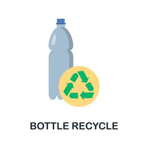 Icono Plano De Reciclaje De Botellas Elemento Simple De La Colección