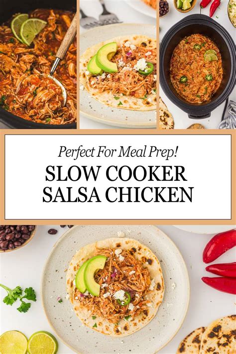 3 Ingredient Slow Cooker Salsa Chicken The Peasants Daughter
