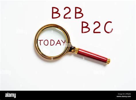 handwriting text b2b b2c concept meaning two types for sending emails