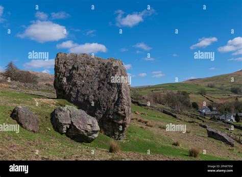The Badger Stone At Kentmere In The Eastern Fells Of Cumbria Stock