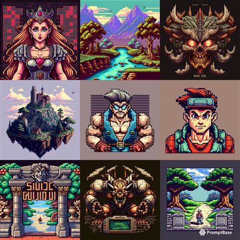 16 Bit Game Art Midjourney Prompt Promptbase