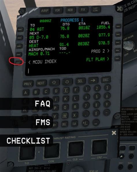 Erj 145 Side Menu Blocks The Pop Up Fmss Lower Left Button Erj