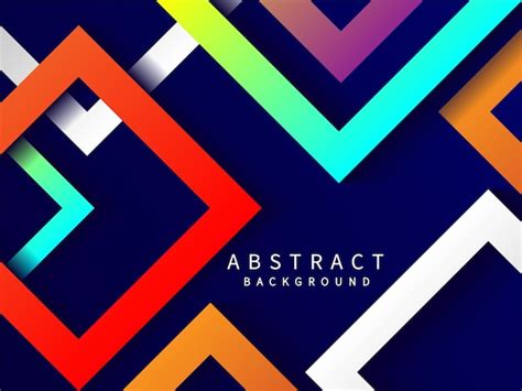 Premium Vector Colorful Modern Overlaping Layers Background Square Shape Geometric Abstract Vector