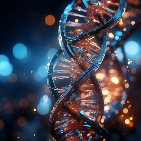 Premium AI Image Photo Medical Background DNA Strands Generative Ai