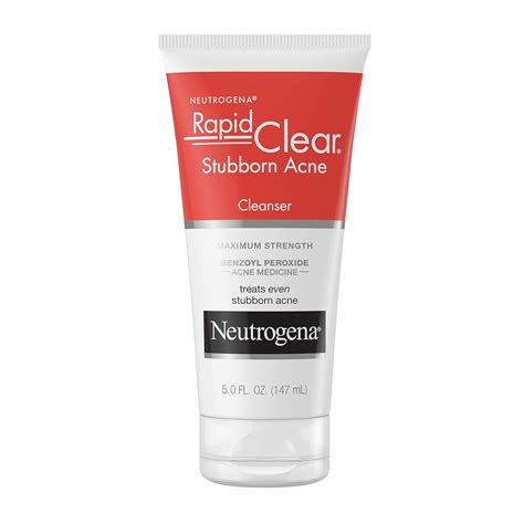 Buy Neutrogena Rapid Clear Stubborn Acne Face Wash With 10 Benzoyl