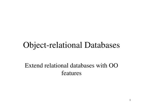 PPT Object Relational Databases PowerPoint Presentation Free