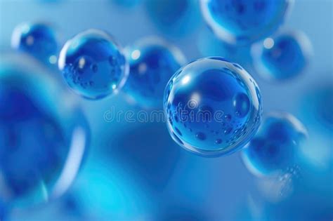 Abstract Blue Molecular Structure In Close Up View Stock Illustration Illustration Of Research