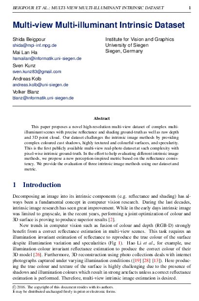 pdf multi view multi illuminant intrinsic dataset shida beigpour