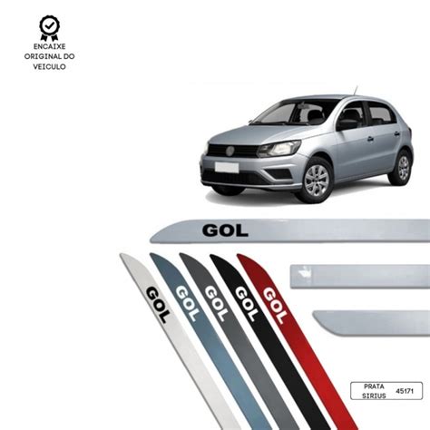 Friso Lateral Facão Gol G5 G6 TOP MIX Prata Sirius Audio Parts