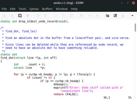 Gvim Vim With A Built In Gui Linuxlinks