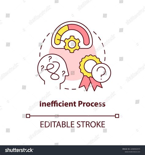 Inefficient Process Concept Icon Unproductive Management Stock Vector Royalty Free 2206942475