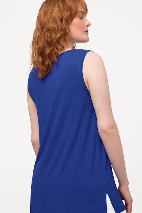 Top Rund Hals Stretch Brede Stropper Uden ærmer Crepe Toppe Shirts