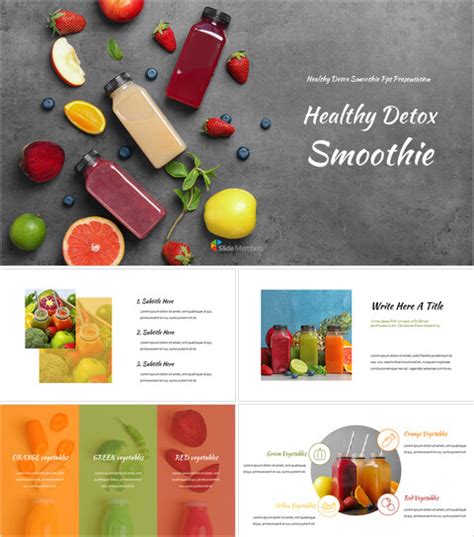 Healthy Detox Smoothie PowerPoint Slides