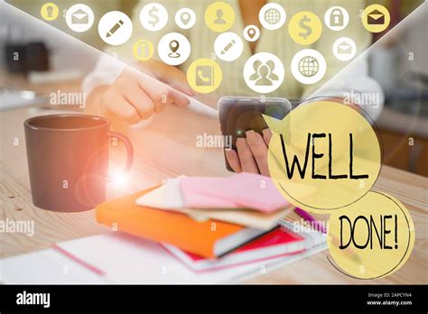 Handwriting Text Writing Well Done Conceptual Photo Used Praising