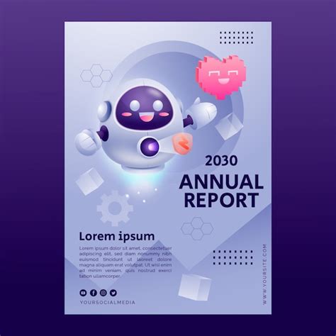 Gradient Data Privacy Annual Report Template Free Vector