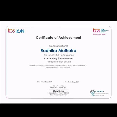 Radhika Malhotra On Linkedin Tcsion Tcs Accounting