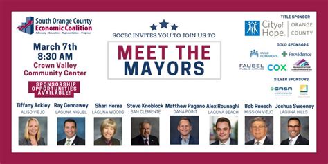 South Orange County Economic Coalition Socec Is Hosting Meet The