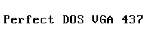 Perfect DOS VGA 437 Font FFonts Net