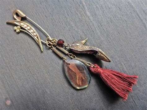 Carthage Assemblage Victorian Tribal Cluster Brooch Etsy Brooch