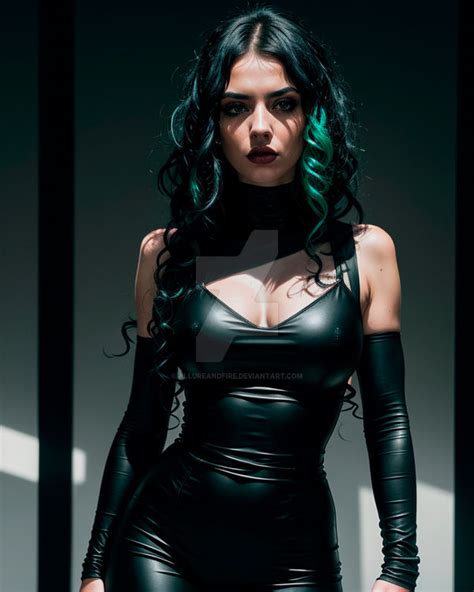 Magnificent Brunette In A Leather Outfit By Allureandfire On Deviantart