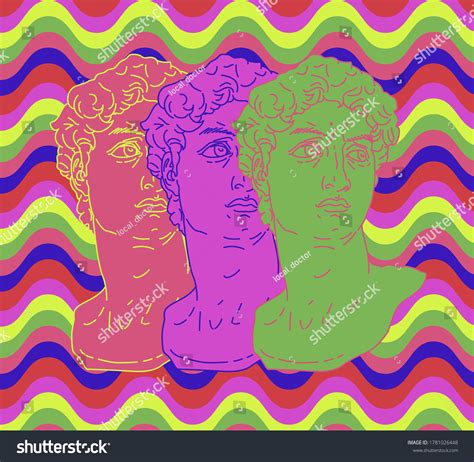 1960s Hippie Wallpaper Design Trippy Retro Stock Vector Royalty Free