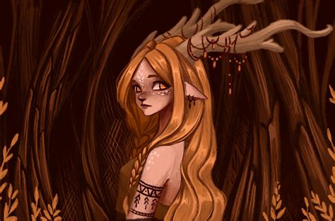 Deer Girl By Efell On Deviantart