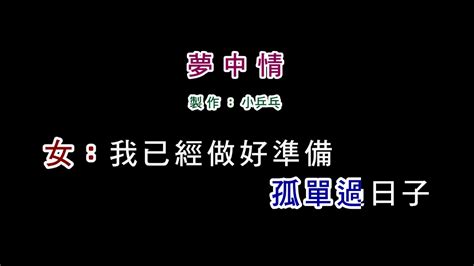演唱版 羅時豐 王瑞霞 夢中情 DIY卡拉OK字幕 YouTube