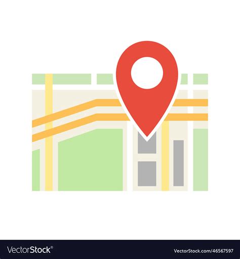 Map Pointer Flat Icon Location Destination Pin Vector Image