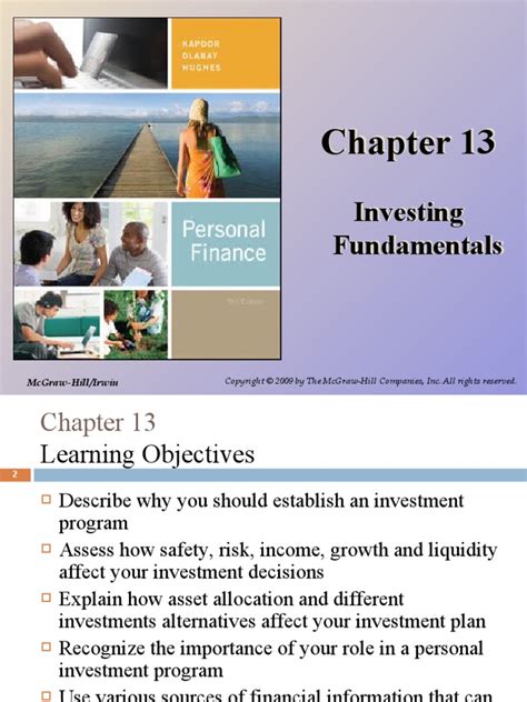 6 Investment Planning Investing Fundamentals Pdf Investing