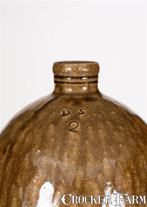 Two Gallon Ds Daniel Seagle Vale Lincoln County Nc Alkaline Glazed Stoneware Jug Lot 465