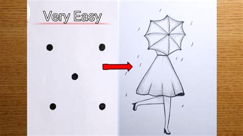 How To Turn Five Point Into A Girl Easy Girl Drawing Step By Step