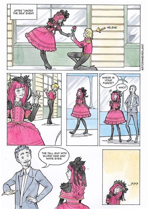 A Comic Strip With An Image Of A Woman In A Pink Dress And Man In A Suit