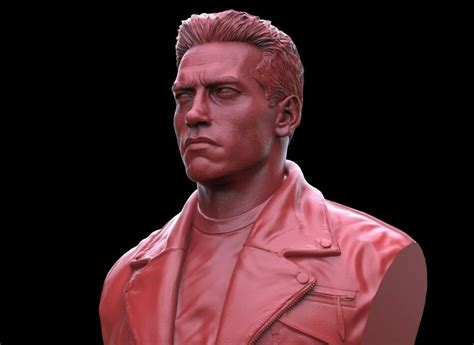 Stl File Terminator Arnold Schwarzenegger Bust 👤・3d Printable Model To