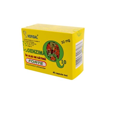 Coenzima Q10 In Ulei De Catina Forte 30 Mg 40 Capsule Hof Farmacia