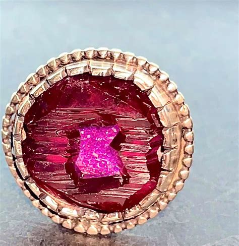 A Beautiful Flux Grown Ruby Crystal From Chatham Created Gemstones Set