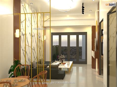 mẫu nhà cấp 4 nông thôn đơn giản 10x16 2m mái bằng vật liệu chuẩn vray 6