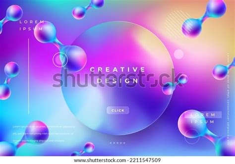 Morph Background Gradient Colorful Circle Shape Stock Vector Royalty Free 2211547509