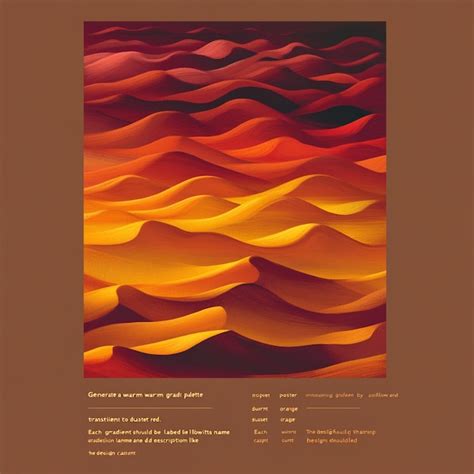 Desert Gradient Poster Premium Ai Generated Image